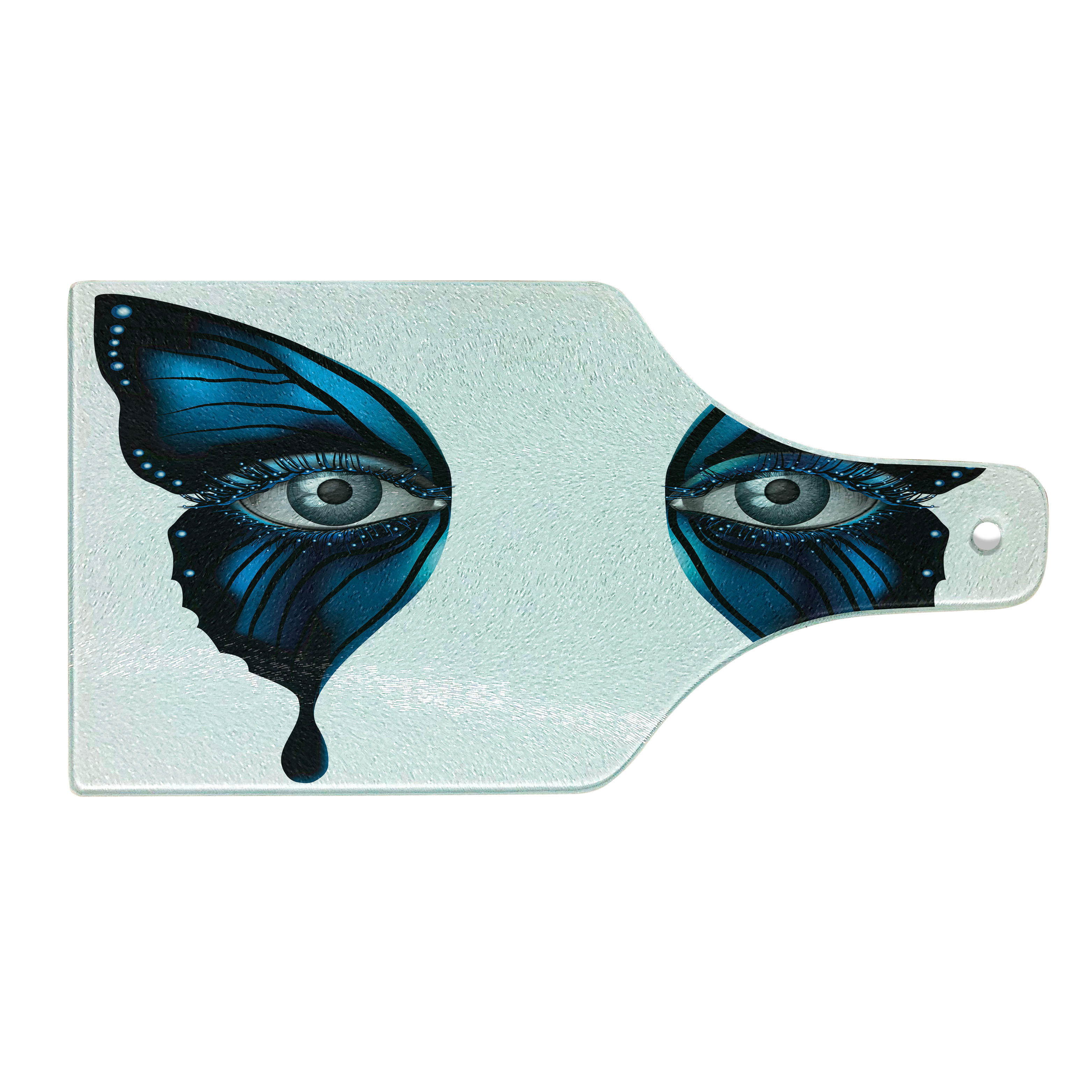 Ambesonne Eye Tempered Glass Cutting Board Realistic Female Butterfly ...