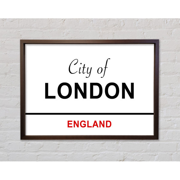 Happy Larry City Of London Signs Framed Print | Wayfair.co.uk