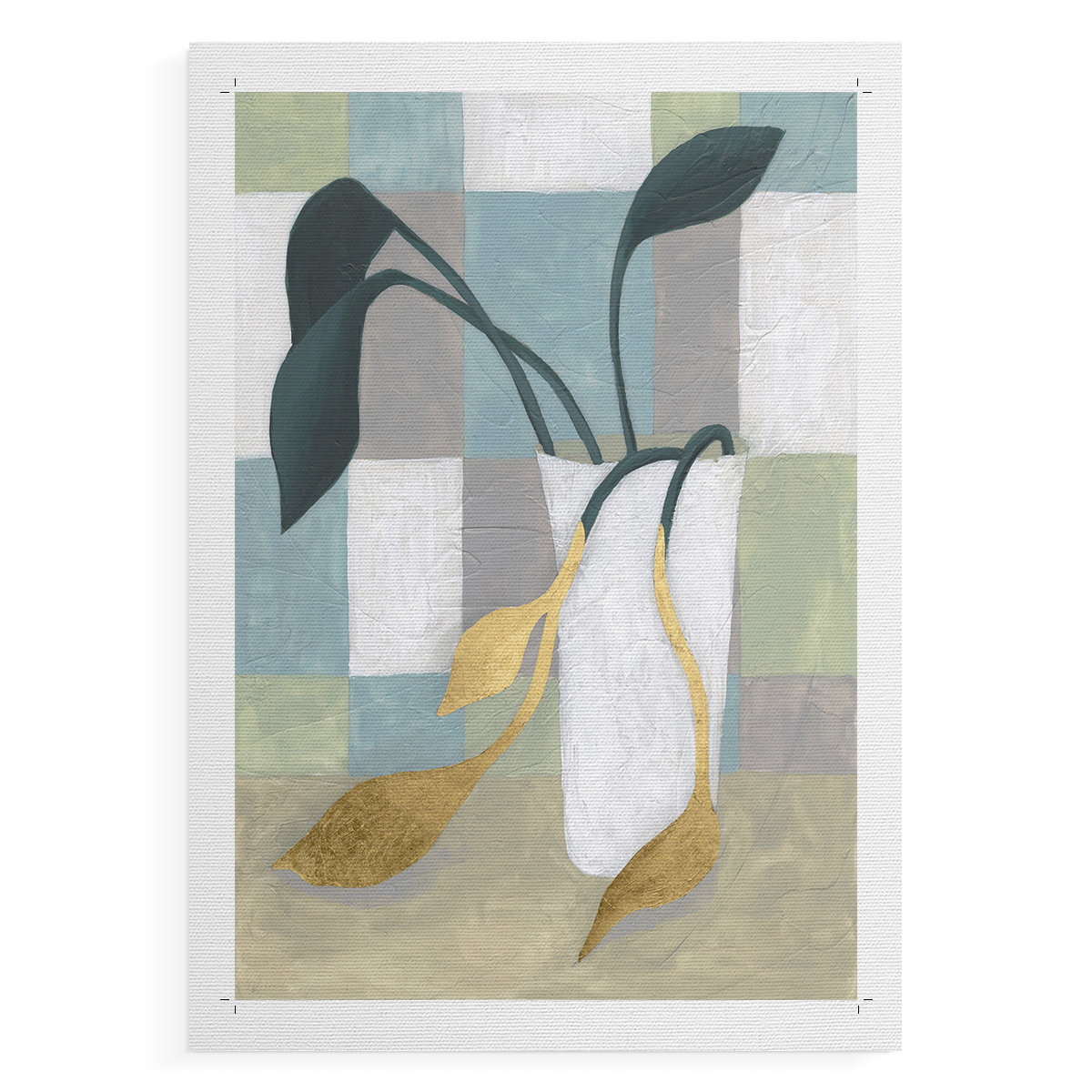 Latitude Run® Plant Vased I -Canvas Print Only - NOT FRAMED | Wayfair