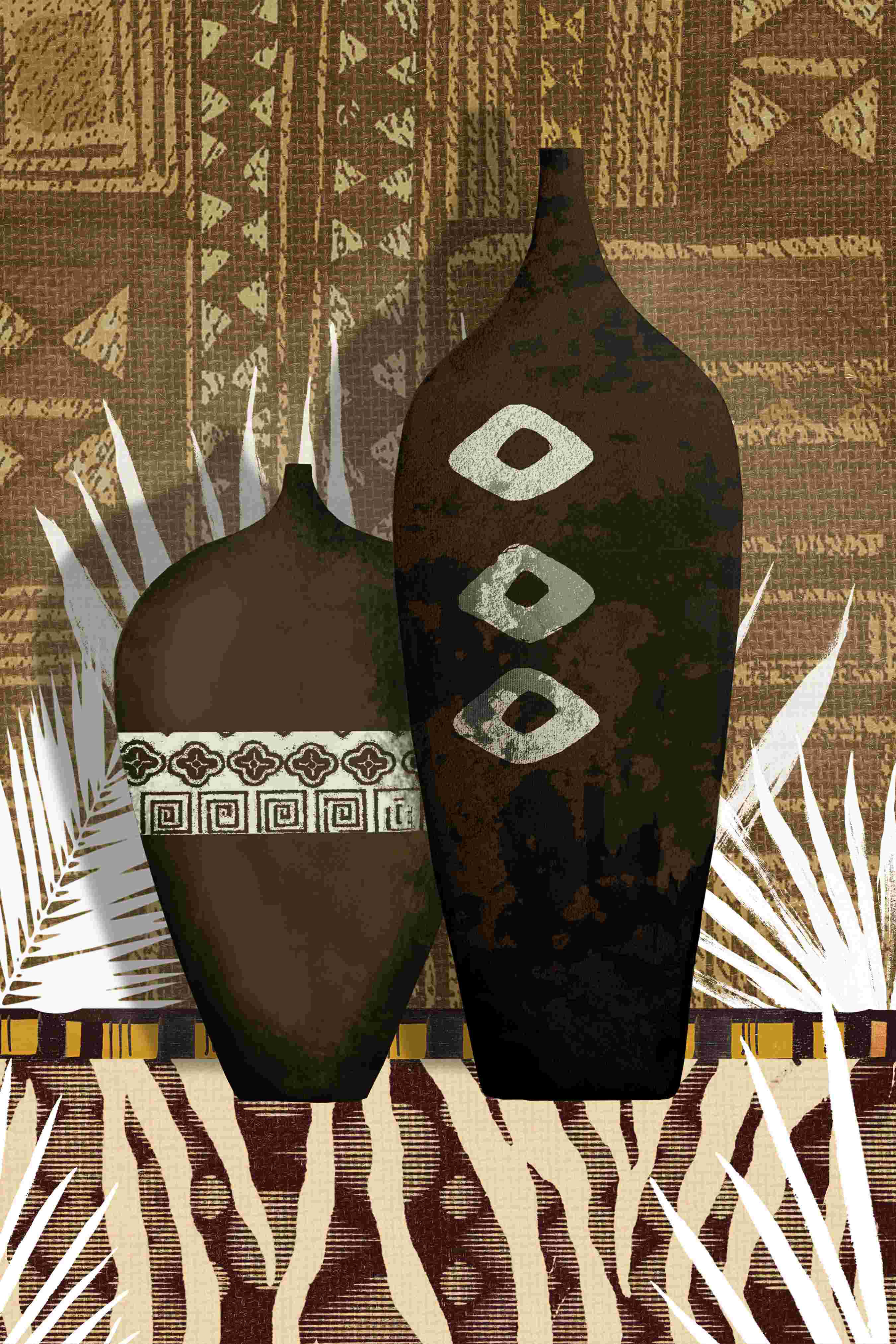 Bungalow Rose More Pots Pots Pots - Wrapped Canvas Print | Wayfair