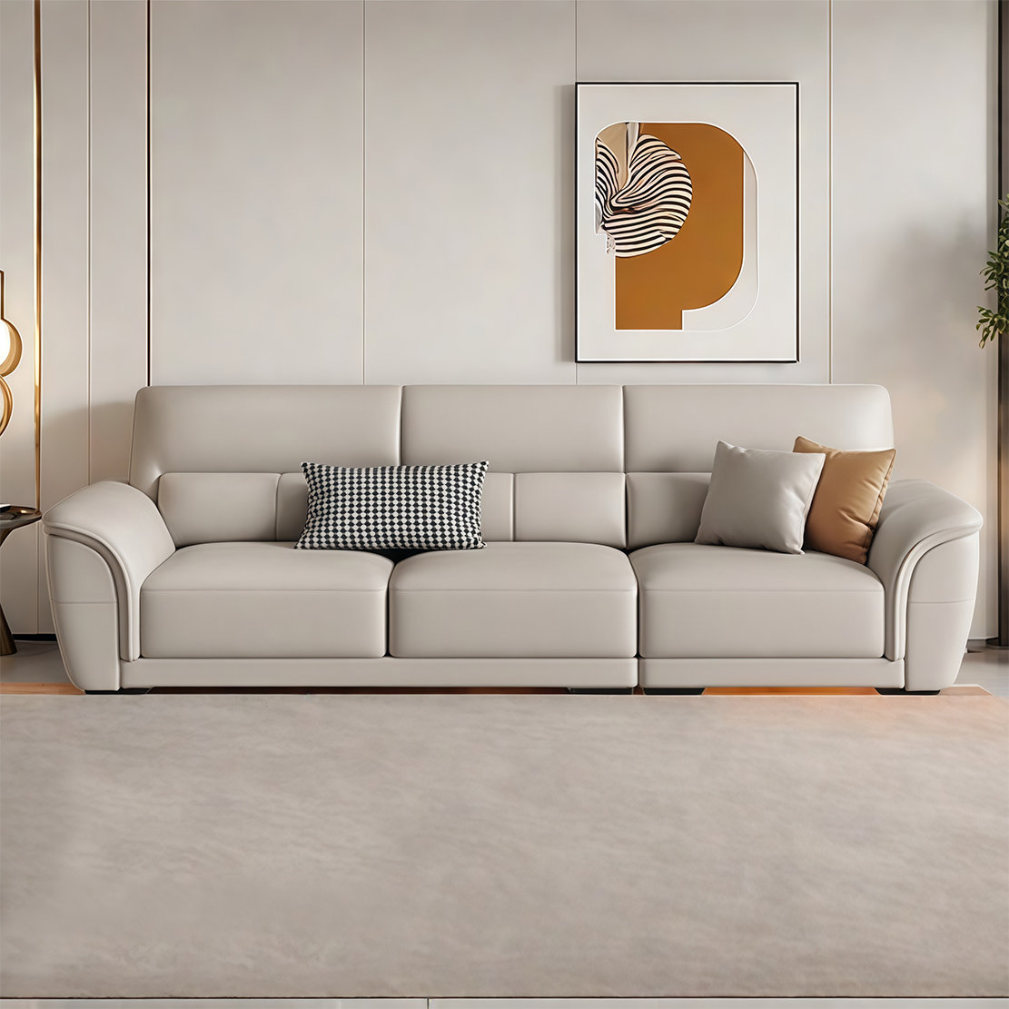 PPEDKS Nordic modern minimalist straight - lined sofa | Wayfair