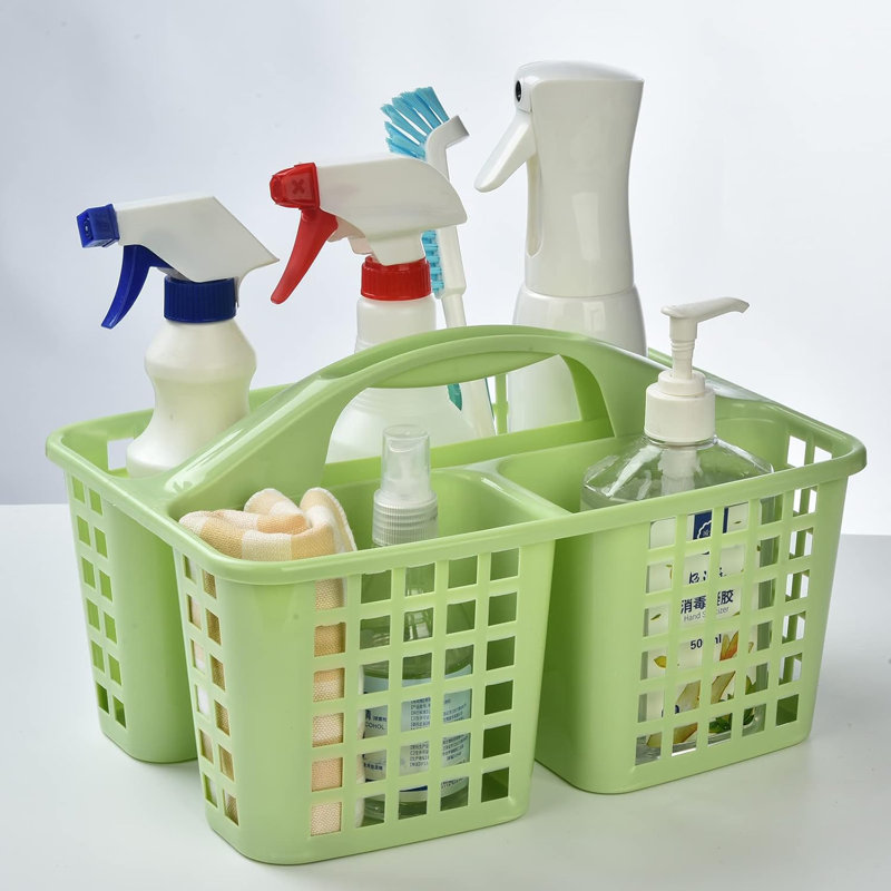 Rebrilliant Portable Divided Cleaning Supply Storage Organizer with ...