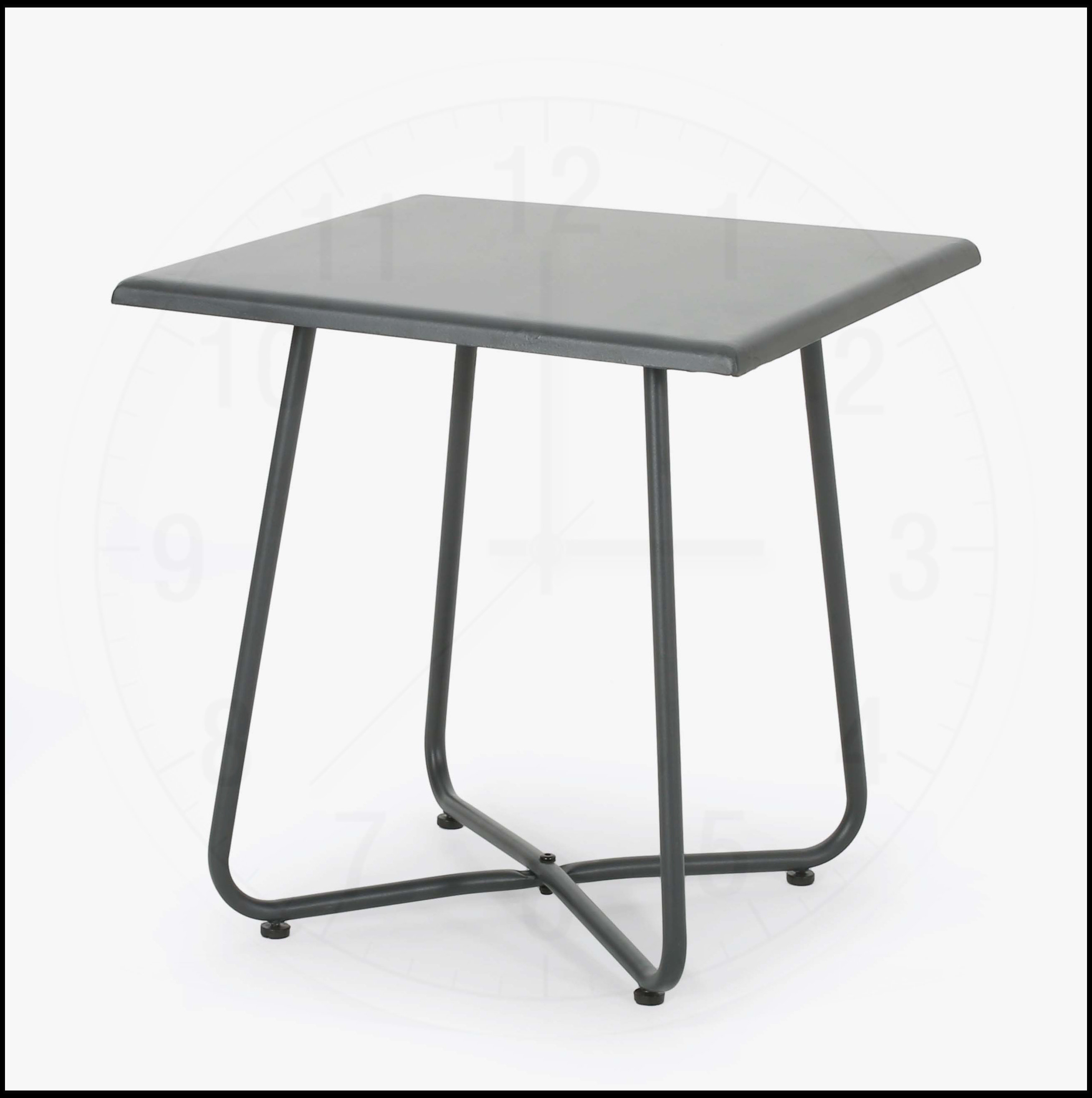 Ebern Designs Stylish and Sturdy Steel Side Table with Symmetrical ...