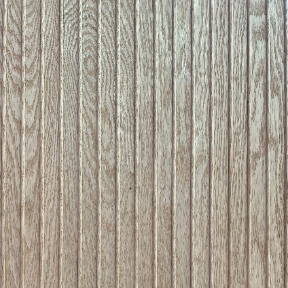 Timeline Wood TIMELINE Fluted Solid Oak Classic Bead 5” X 72” Real Wood ...