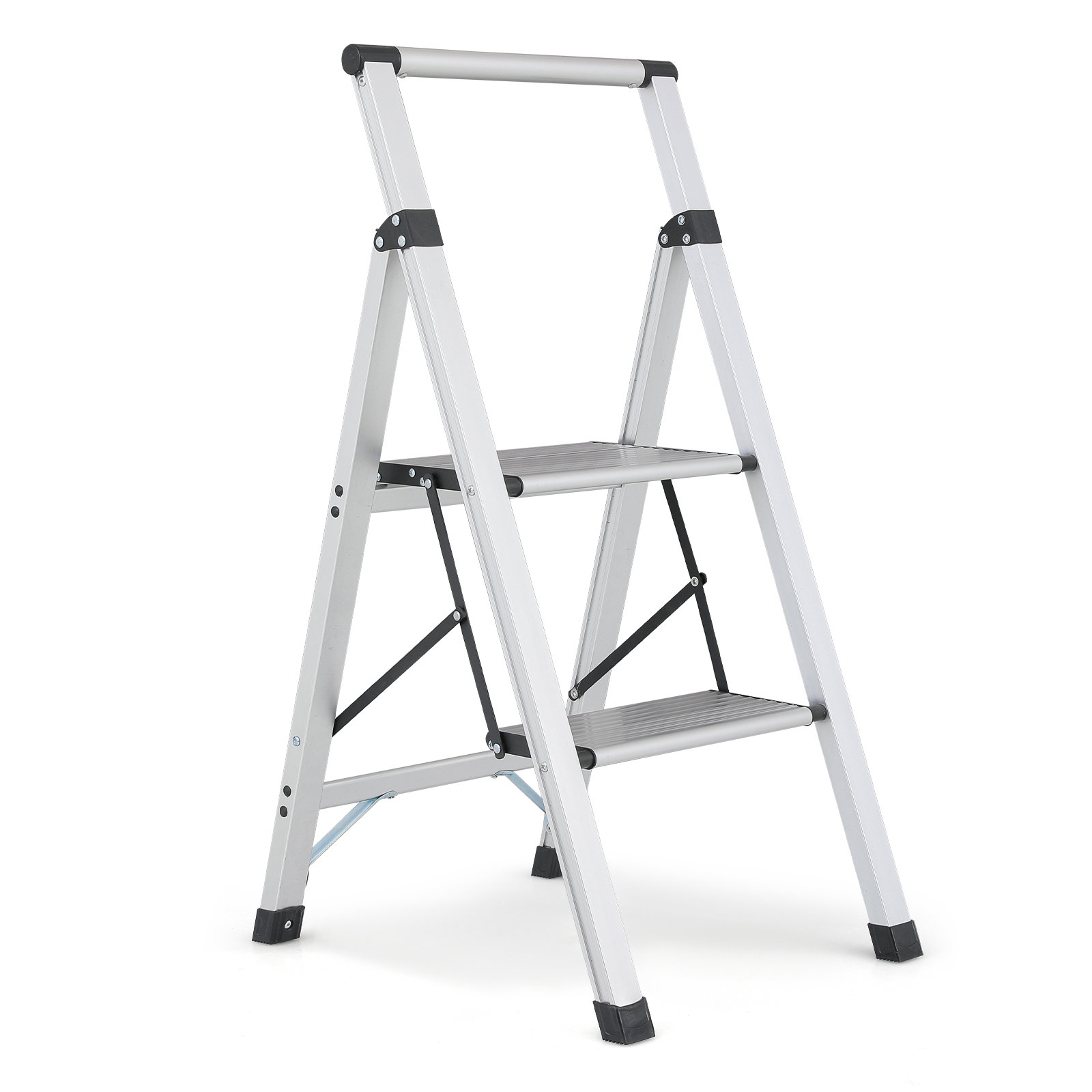 WFX Utility™ 2 Step Ladder Folding Stool with Handgrip, Wide Platform ...