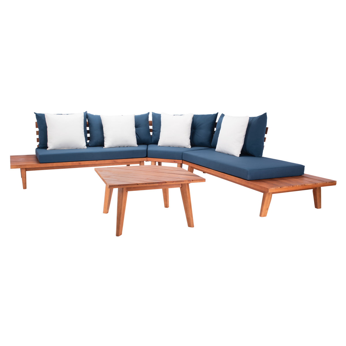 George Oliver Butrus 4 Piece Sectional Seating Group with Cushions ...