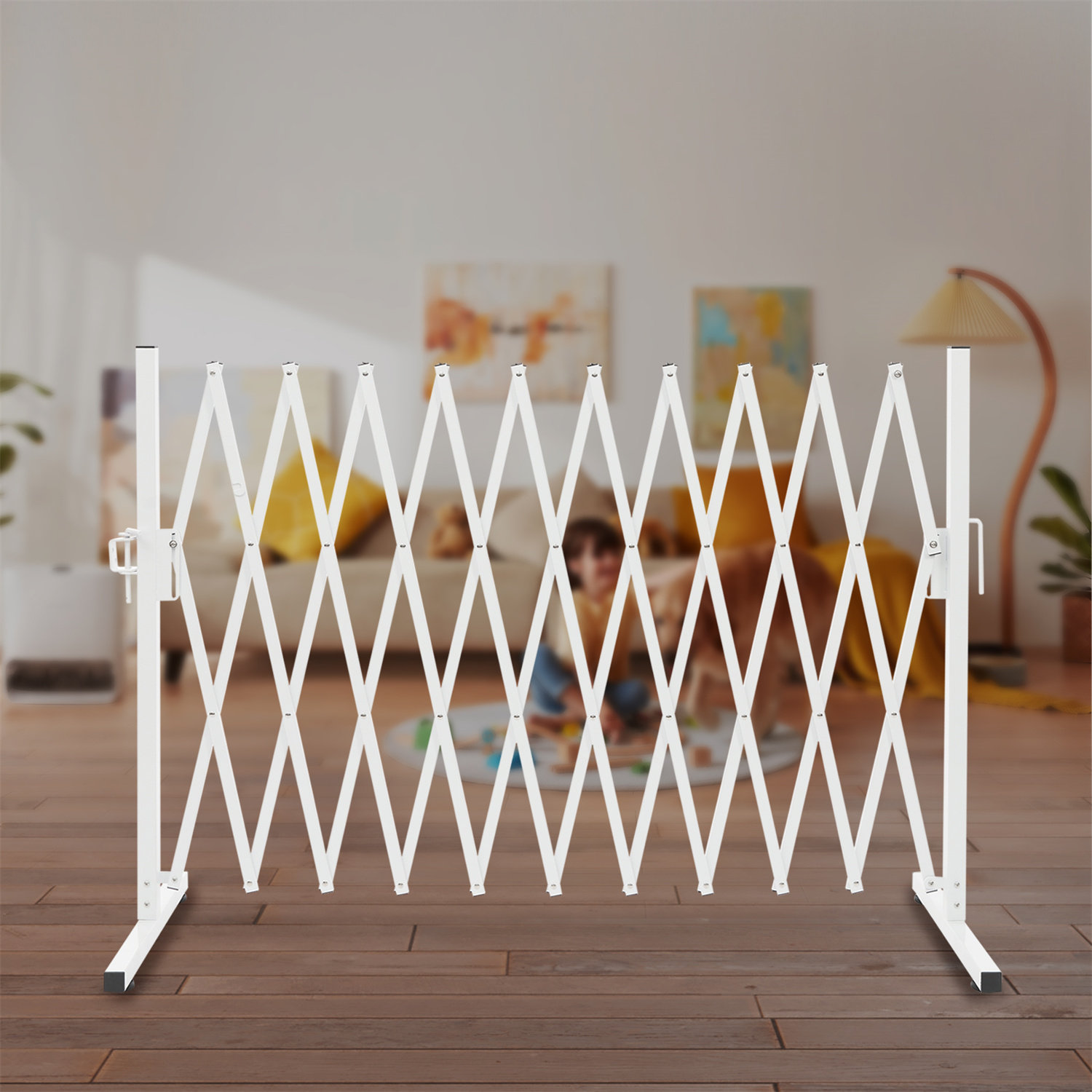 YINXIER Expandable Safety Barrier Gate(White) - Wayfair Canada