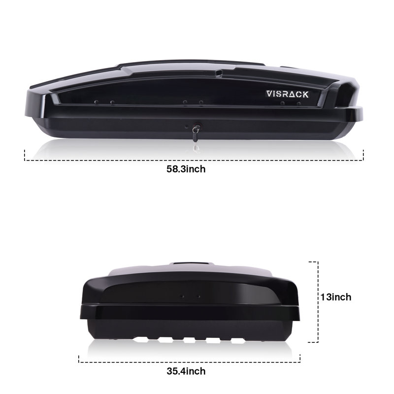 Hokku Designs Rooftop Cargo Carrier Hard Shell, Both Side Openning ...