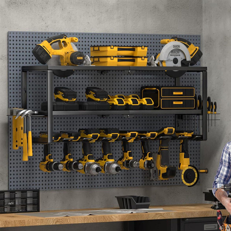 17 Stories Heavy Duty Power Tool Organizer Wall Mount, Cordless Drill ...