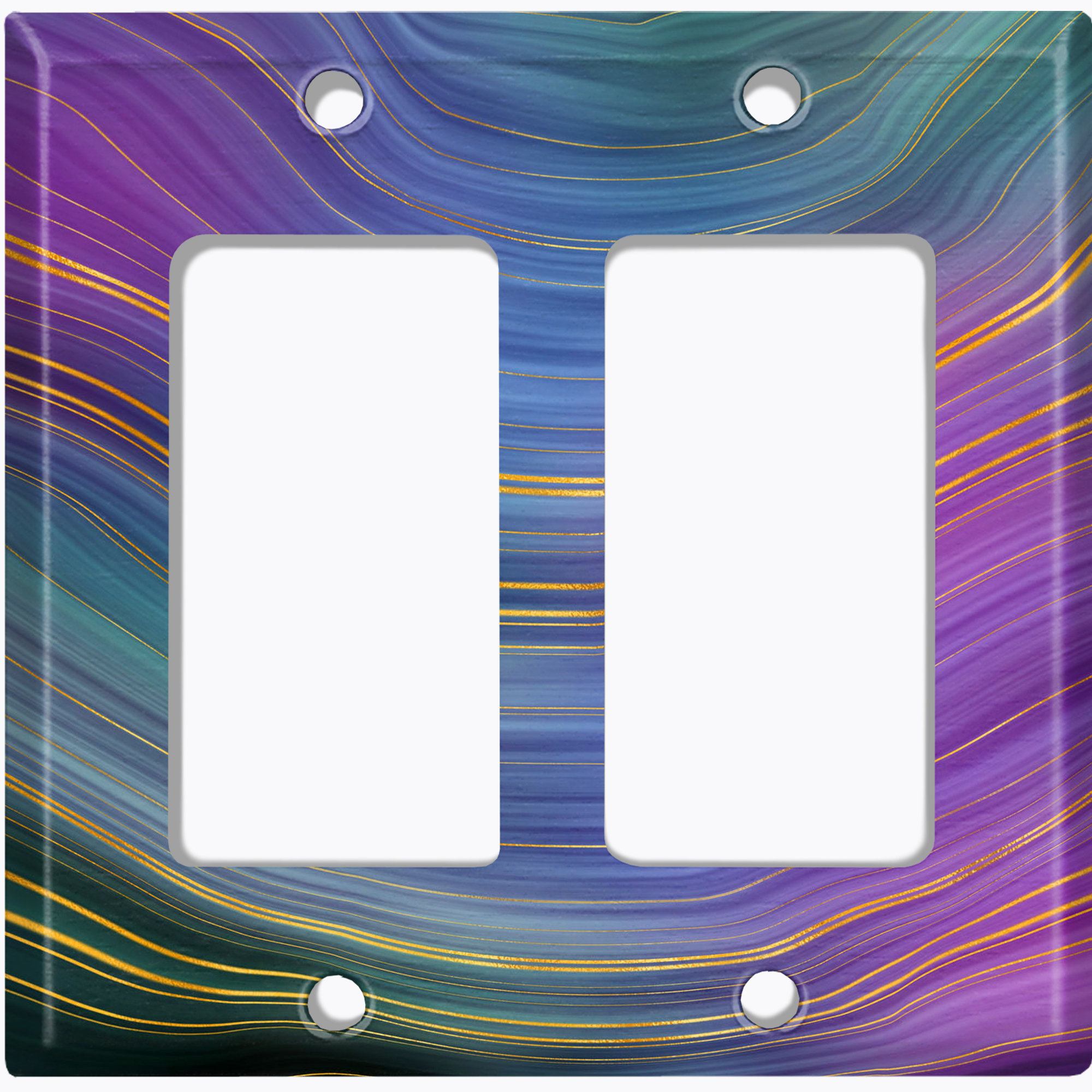 WorldAcc Metal Light Switch Plate Outlet Cover (Marble Earth Strata ...