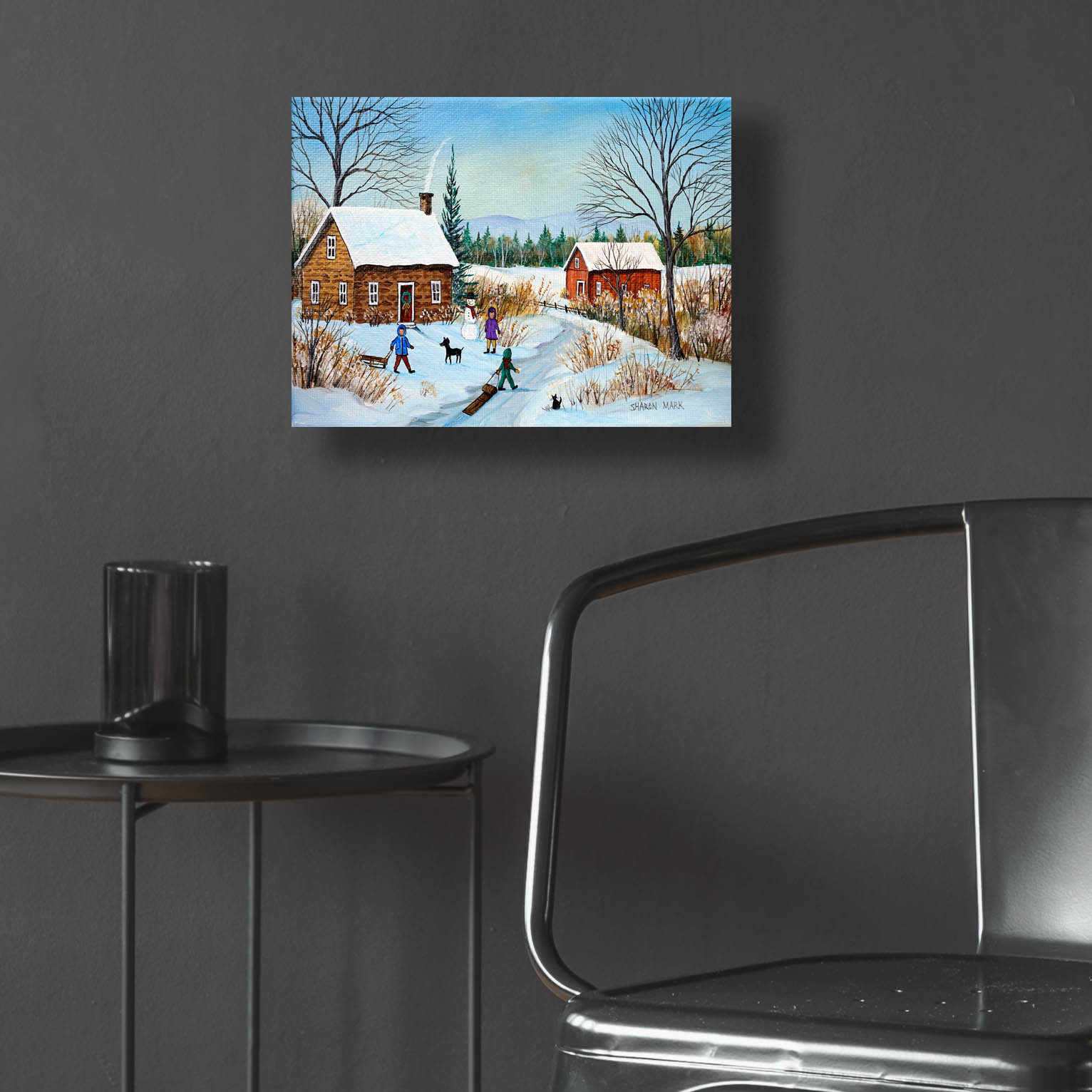 Lark Manor™ 'Winter Path' by Sharon Mark, Acrylic Glass Wall Art | Wayfair