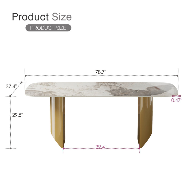 Everly Quinn Modern Rectangular Sintered Stone Dining Table Set | Wayfair
