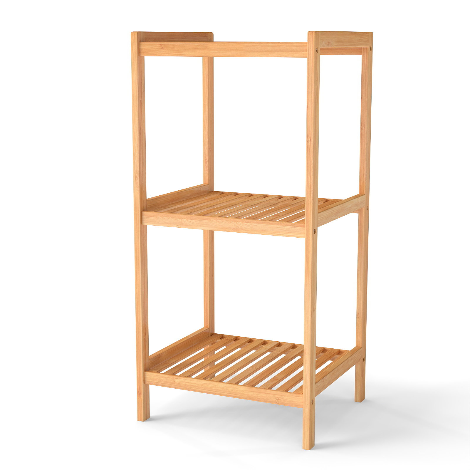 George Oliver 3-Tier Bamboo Shelf Utility Storage Shelf Bamboo Shelf ...