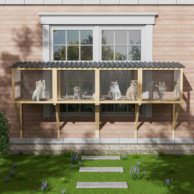 Archie & Oscar™ 2 Tiers Window Box Enclosure For Multiple Indoor Cats ...