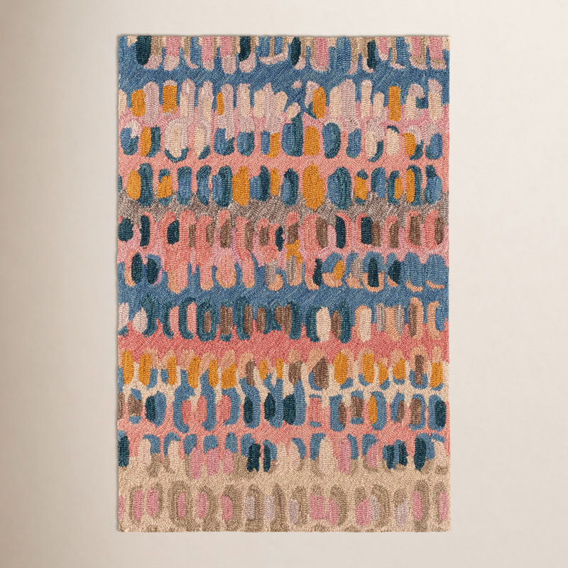 Dash and Albert Rugs Paint Chip Coral Hand Micro Hooked Wool Rug ...