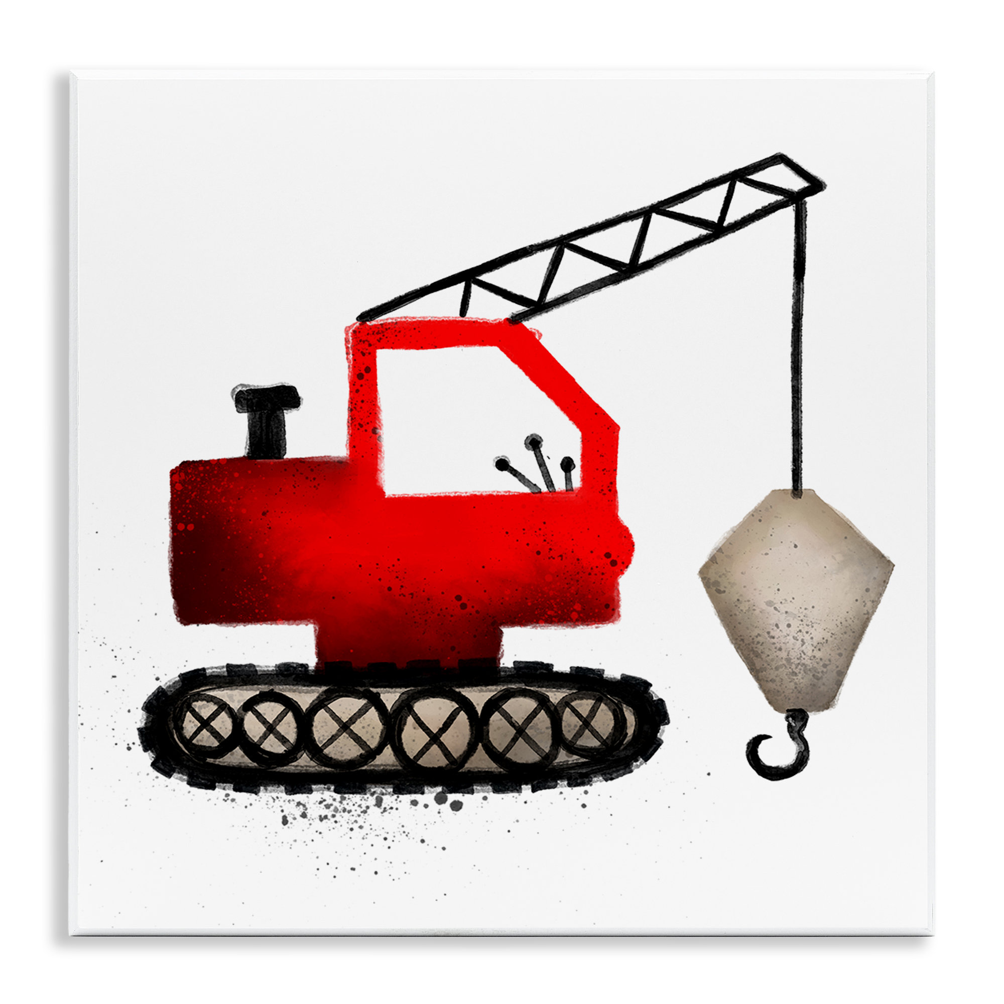 Dakota Fields Red Construction Vehicle Wall Plaque Art by Elizabeth Medley | Wayfair