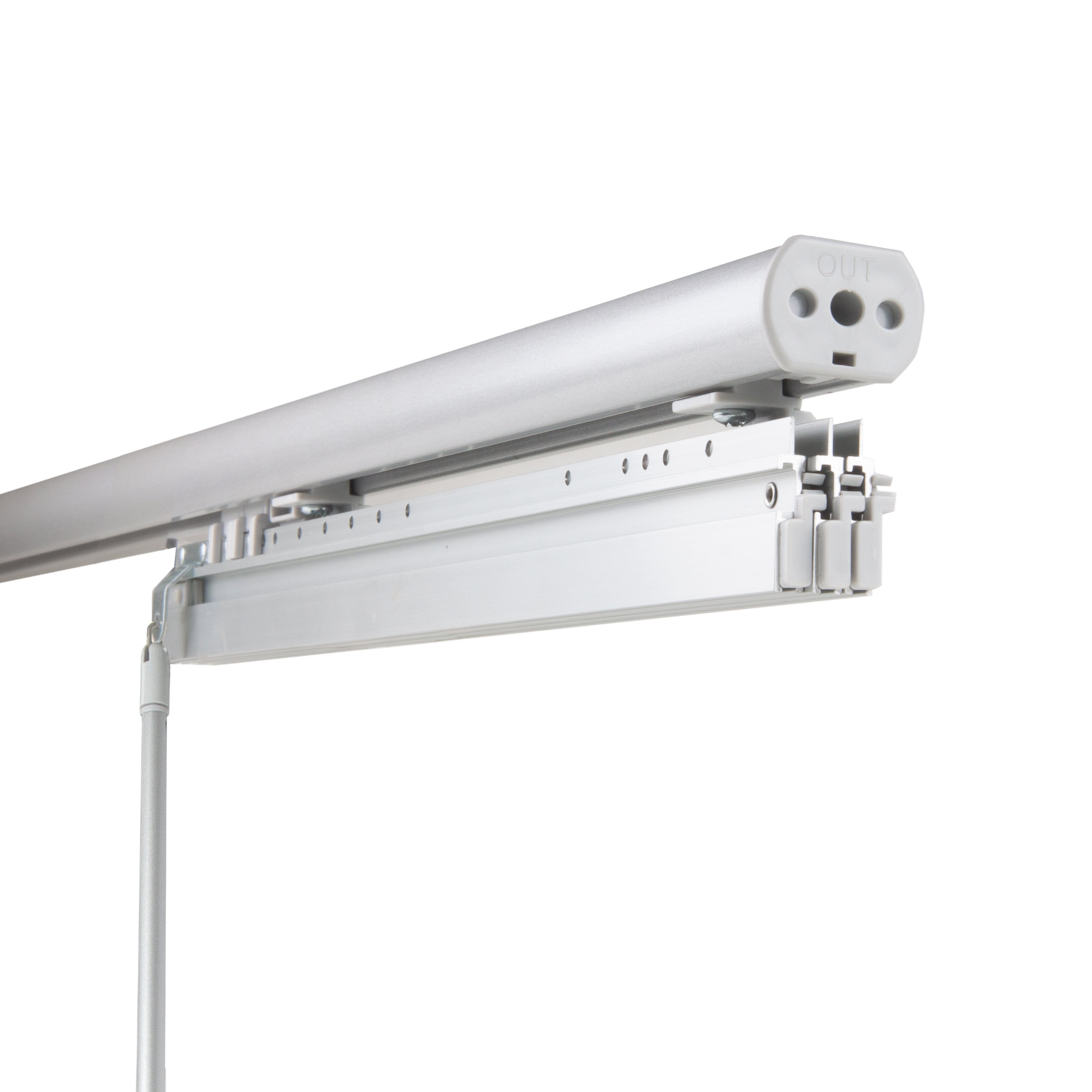 Rod Desyne Sion White 3-Panel Single Rail Panel Track Extendable 36"-66 ...