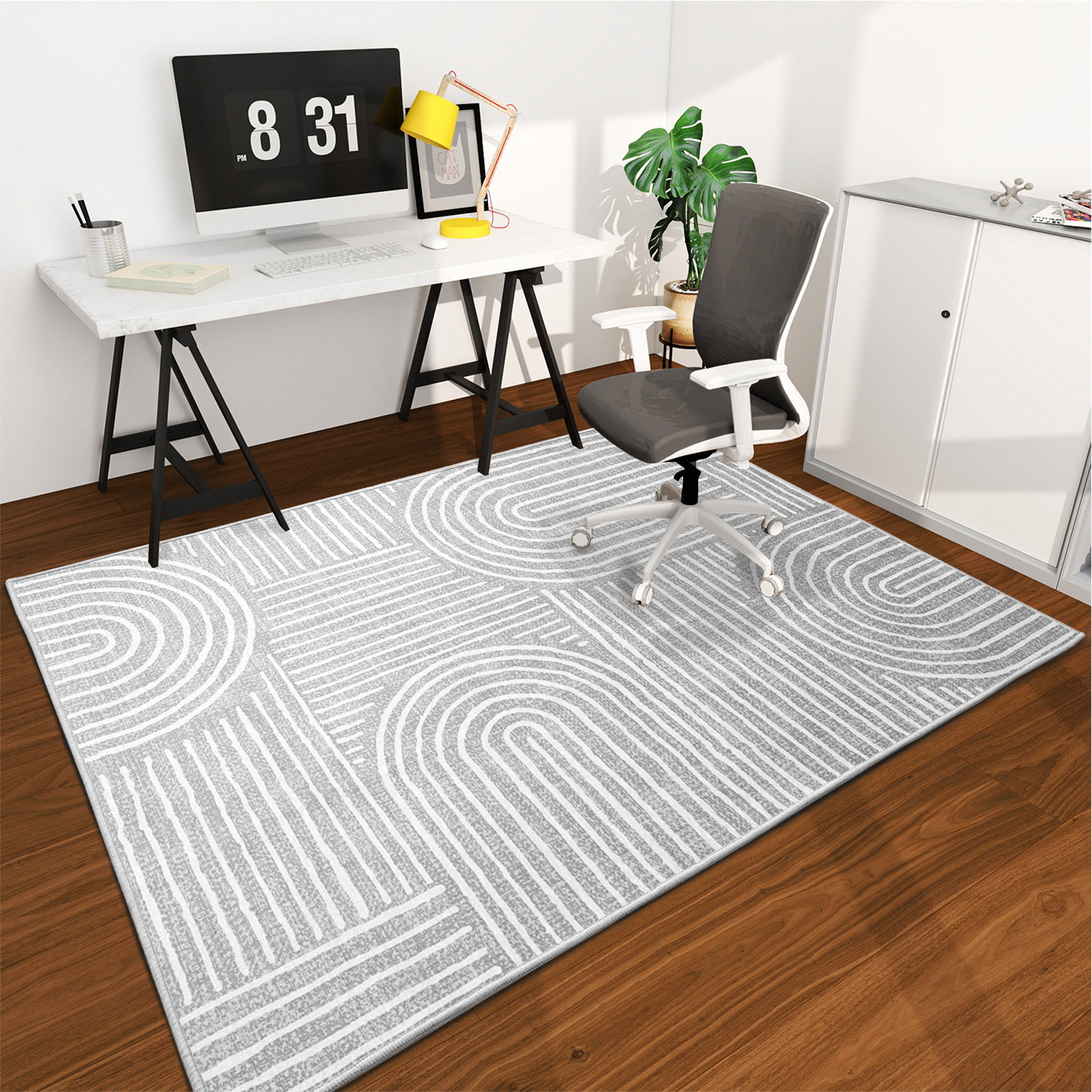 YIHOUSE Chair Mat Floor Protector & Style Enhancer for Home Office or ...