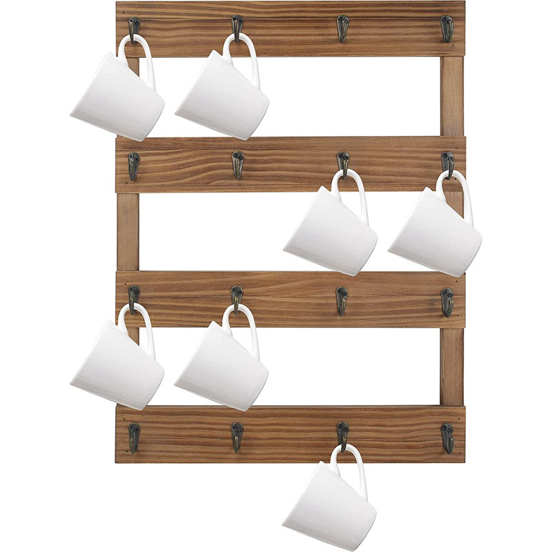 Latitude Run® Cartee 4 Piece Mug Holder with Hooks | Wayfair