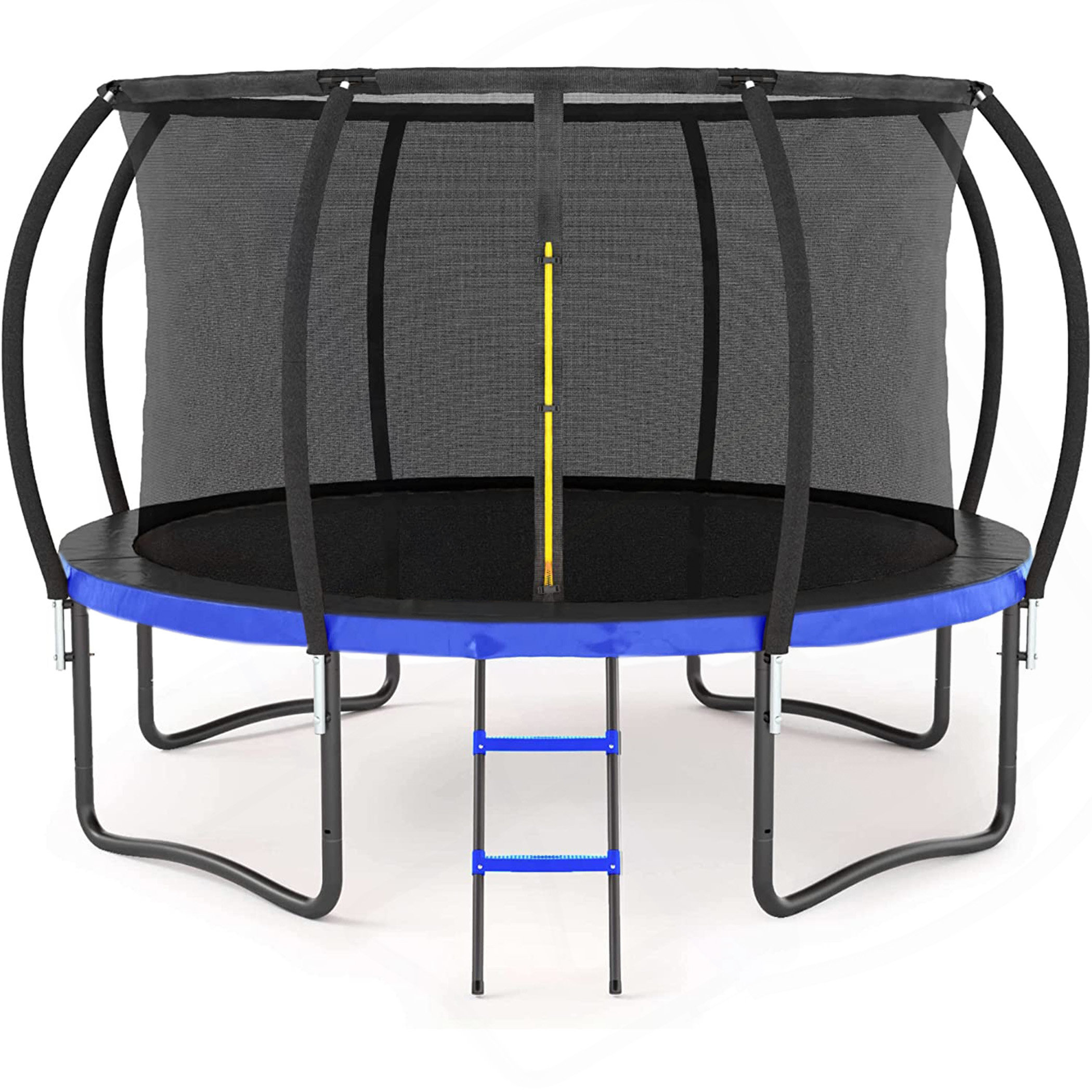 Jiafan 14FT Outdoor Big Trampoline Inner Safety Enclosure Net, Ladder ...