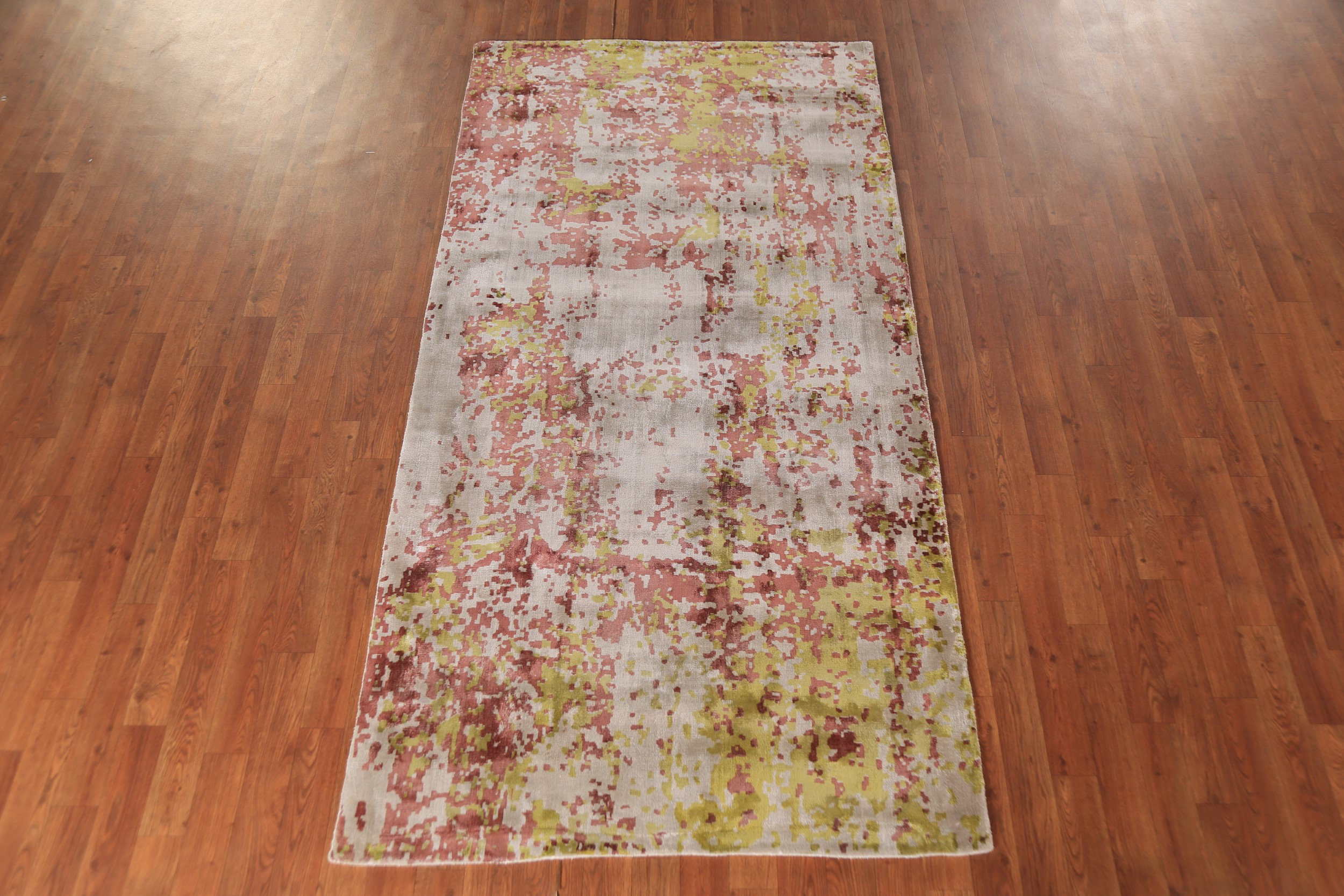 17 Stories Handmade Abstract Modern Wool Rug 4x8 | Wayfair