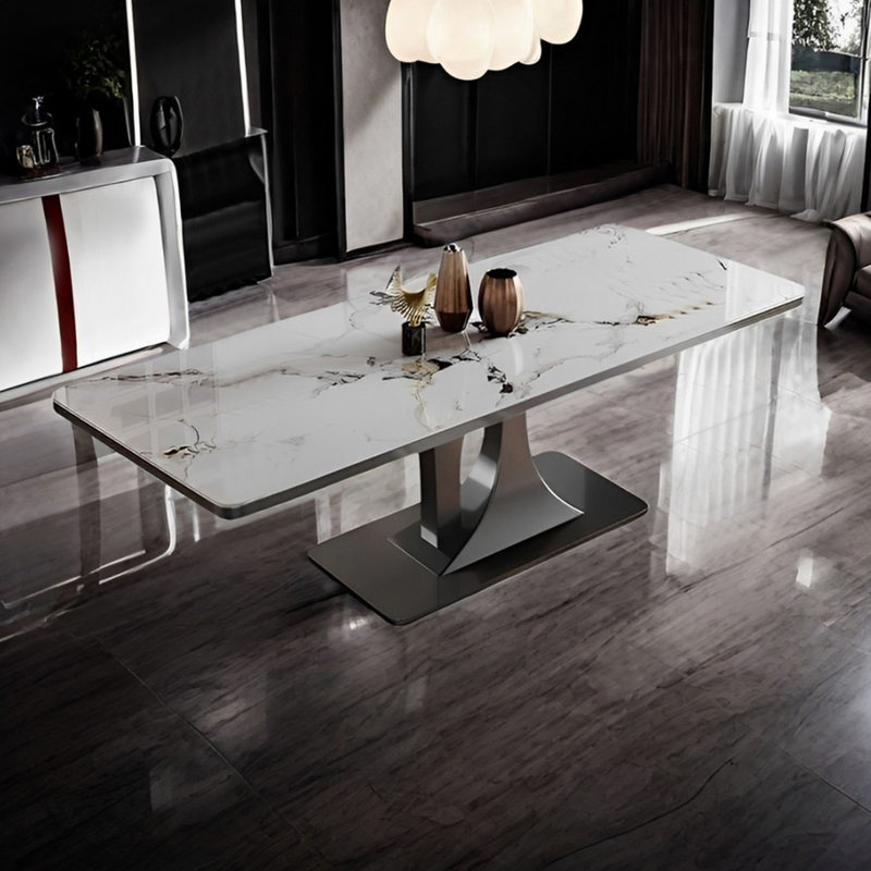 Pakloer Rectangular rock plate dining table and chair set | Wayfair