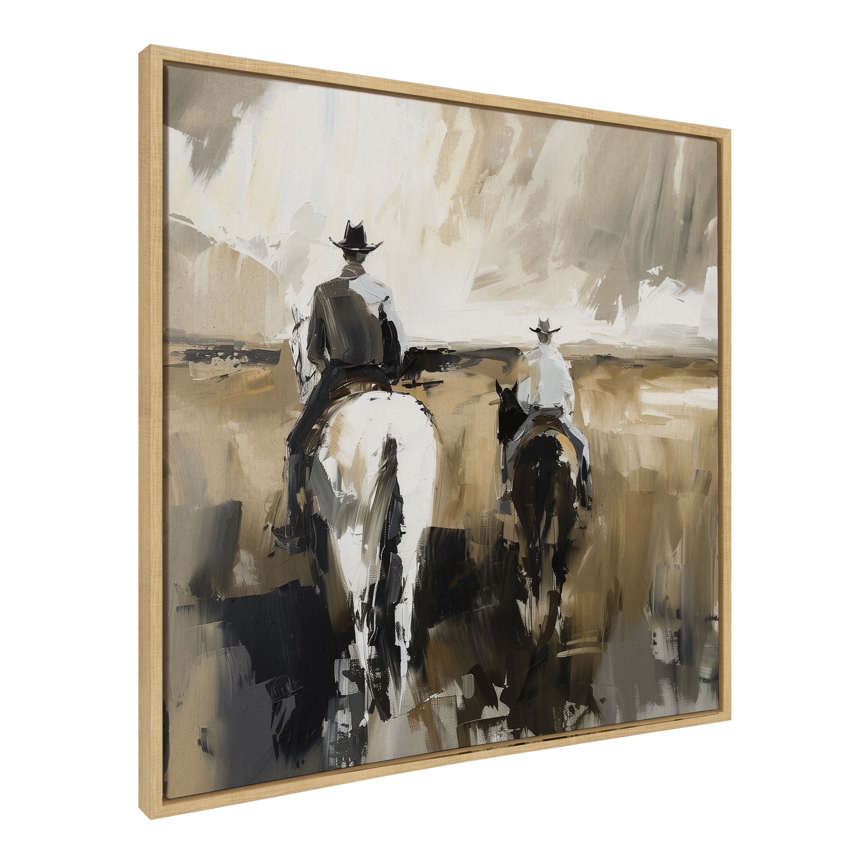 Lark Manor™ Abstract Cowboy Framed Canvas Wall Art | Wayfair