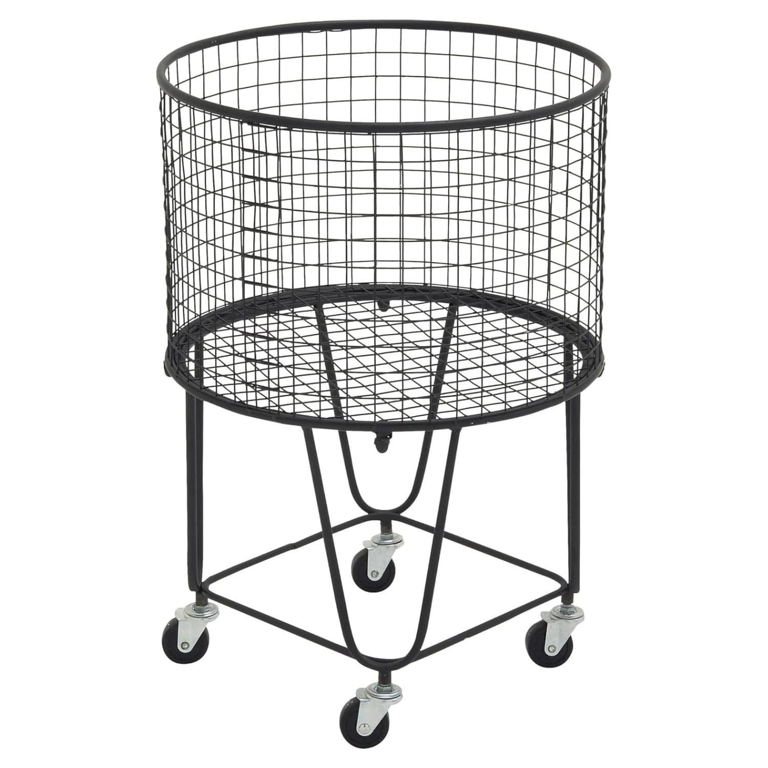MELLISAN Metal Rolling Mesh Laundry Cart - Wayfair Canada
