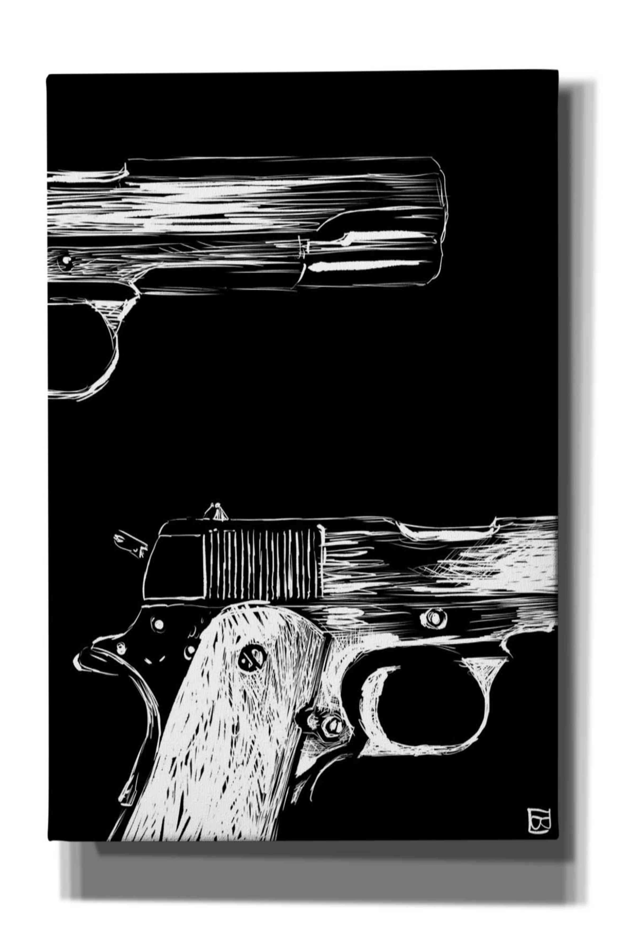 Epic Graffiti Guns On Canvas by Giuseppe Cristiano Print | Wayfair