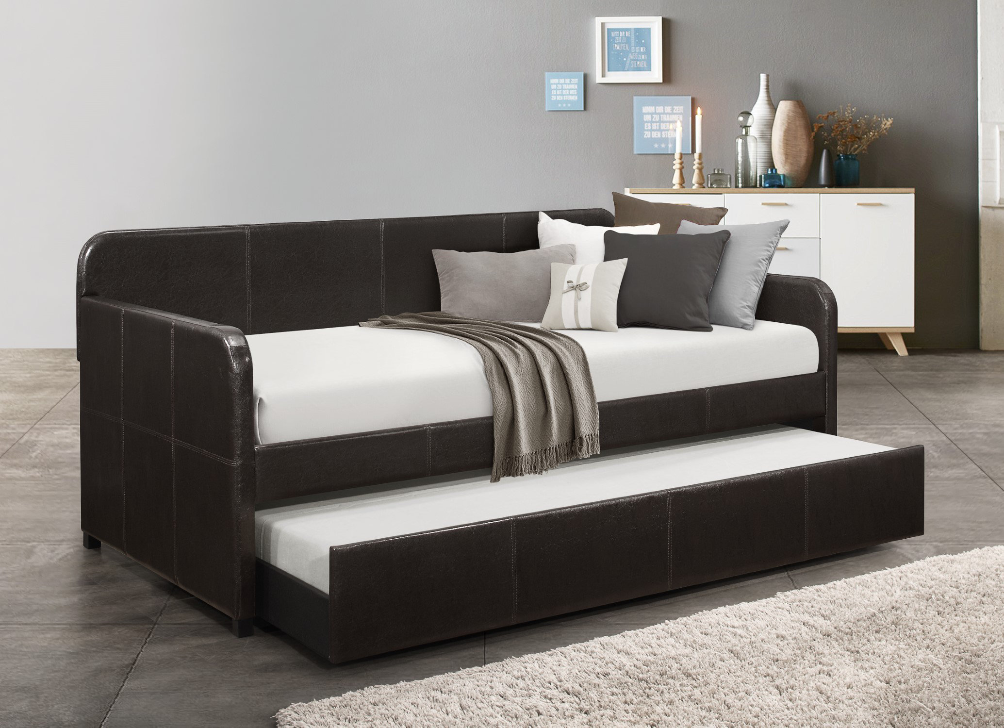 Andover Mills™ Plunkett Tiara Upholstered Daybed with Trundle & Reviews ...