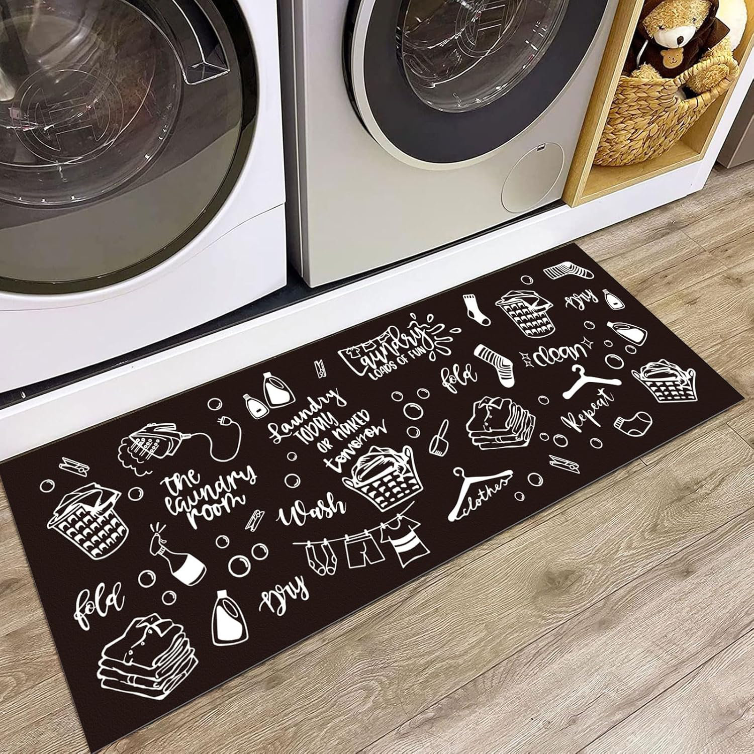 Ebern Designs Laundry Room Rug, Non-Slip Ergonomic Comfort Standing Rug ...