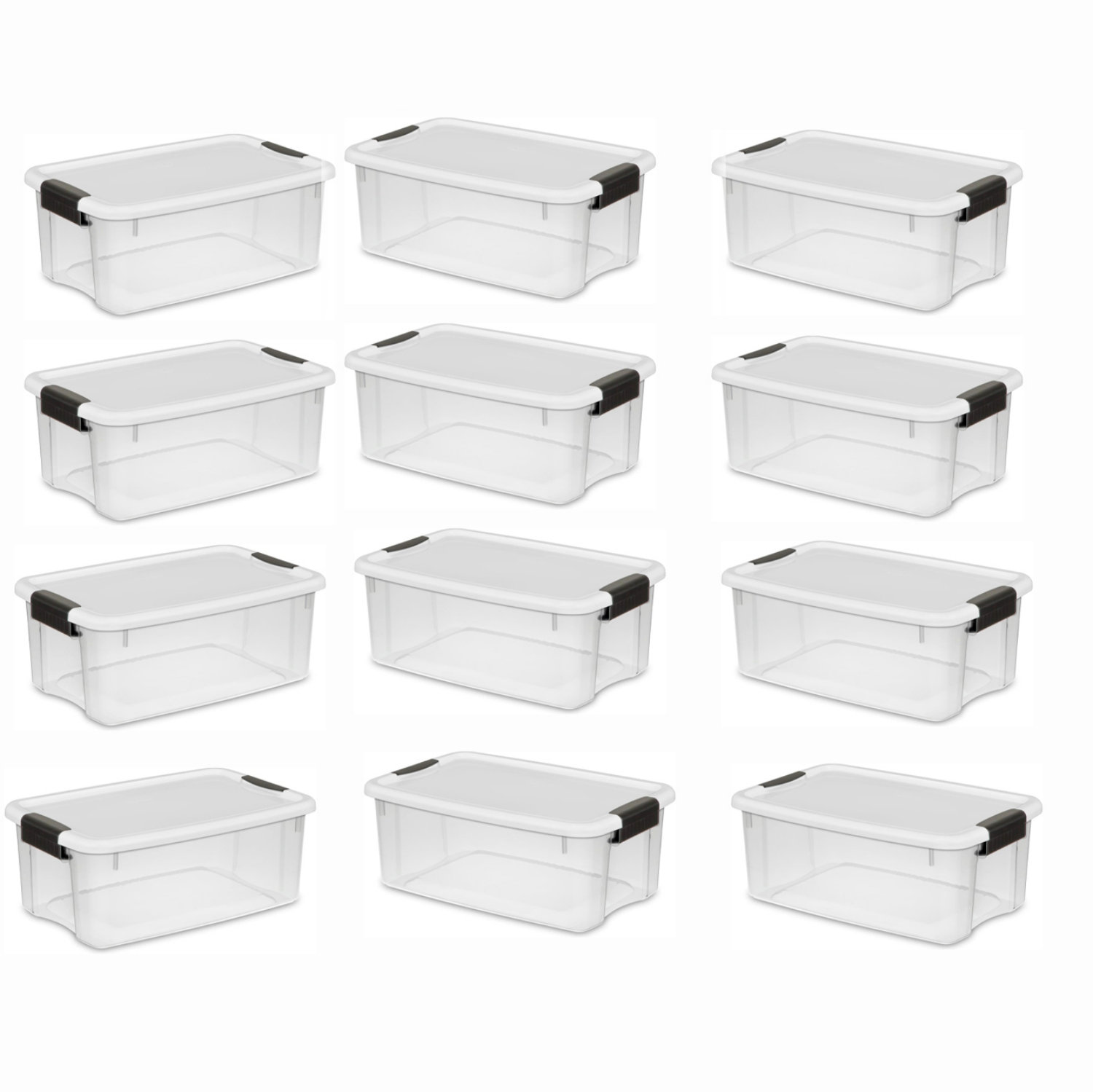 Ameriwood Stackable Storage Boxes with Lids, 12-Pack | Wayfair