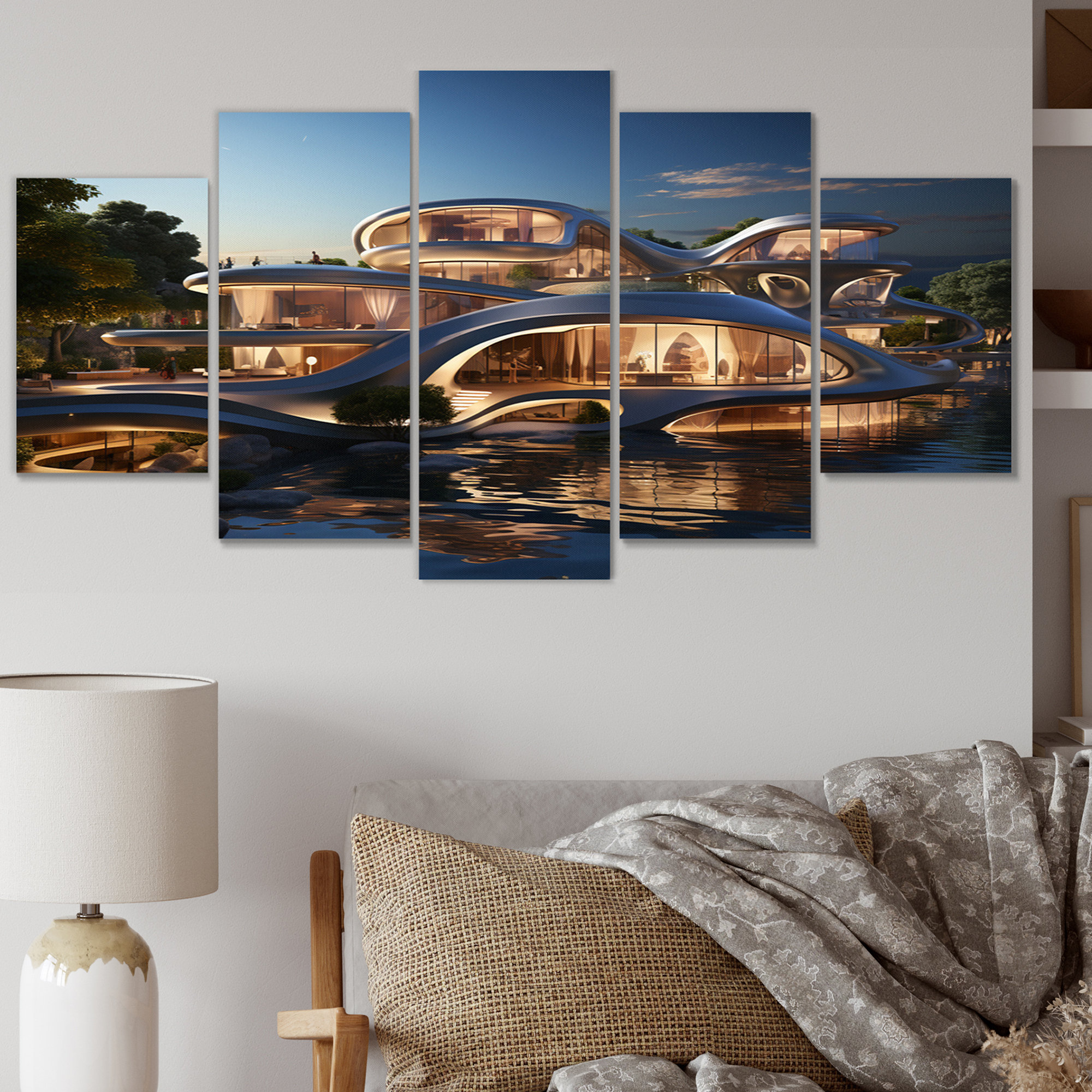 Wrought Studio™ Futuristic Architecture I - Architecture Wall Art Print ...