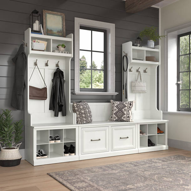 Laurel Foundry Modern Farmhouse Kierra Hall Tree 24'' W with Bench and ...
