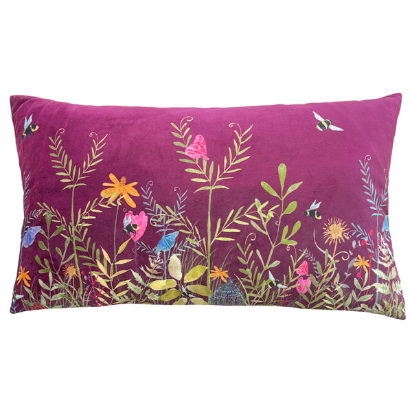 Make It A Home Floral Rectangular Lumbar Cushion & Reviews | Wayfair.co.uk