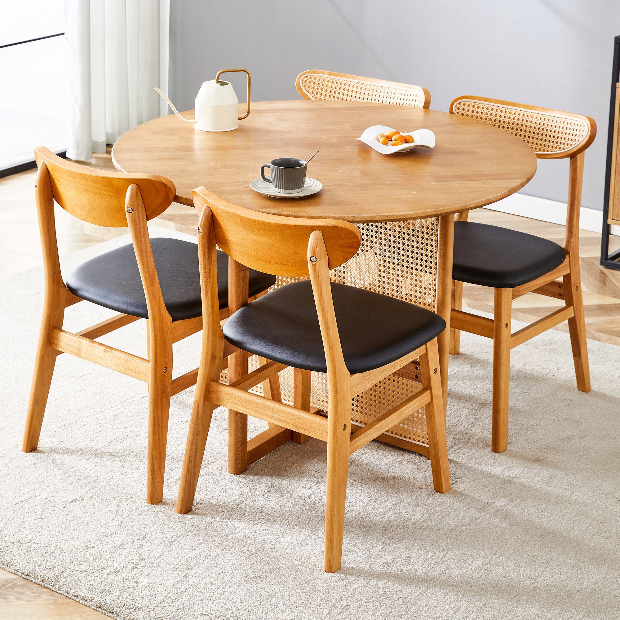 Bay Isle Home™ Table And Chair Set.A 42 Inch Diameter Solid Wood Round ...
