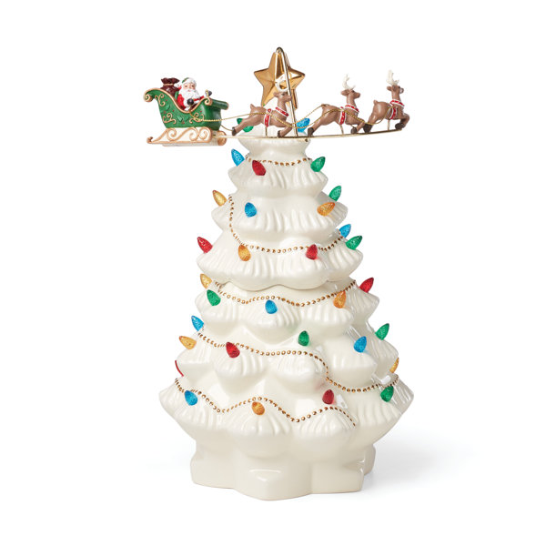 Lenox Treasured Traditions Tree With Flying Santa & Reviews | Perigold