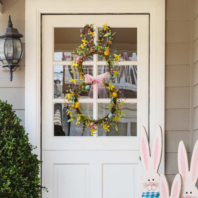 The Holiday Aisle® Easter Bunny Shaped Wreath & Reviews | Wayfair