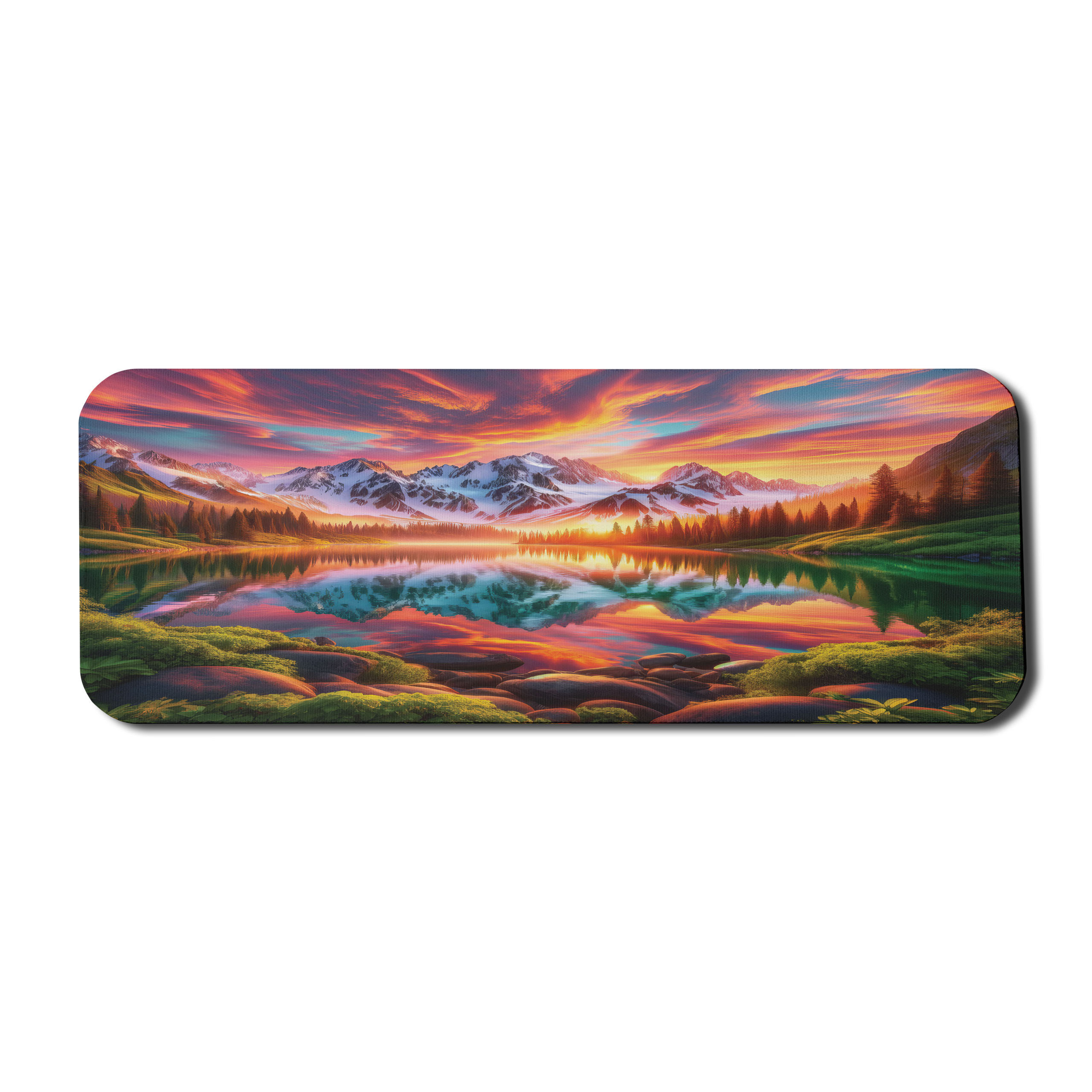 Winston Porter Lake Gaming Mouse Pad Colourful Mesmerizing Scenery 31 ...