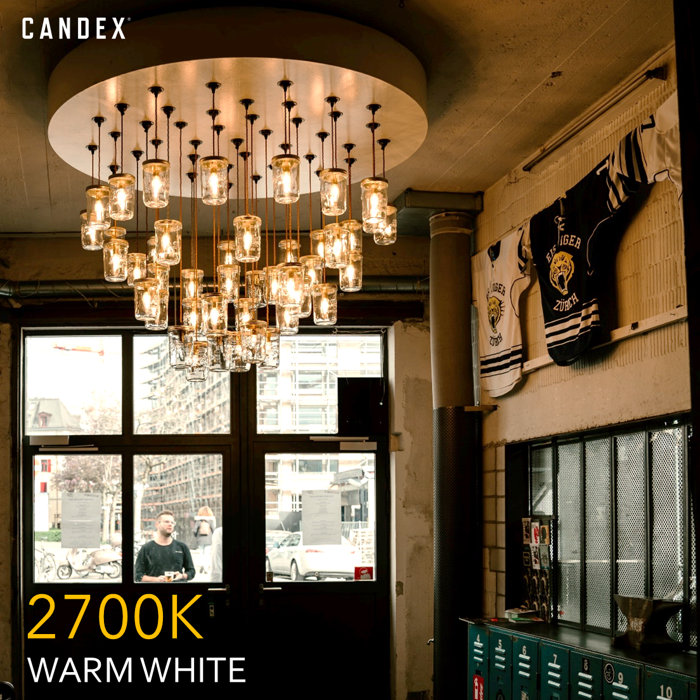 Candex Lighting 3.5 Watt (40 Watt Equivalent), T6 LED, Dimmable Light ...