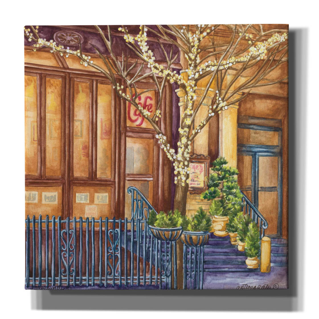 Red Barrel Studio® 'Cafe Lalo' by Andrea Strongwater Canvas Wall Art ...