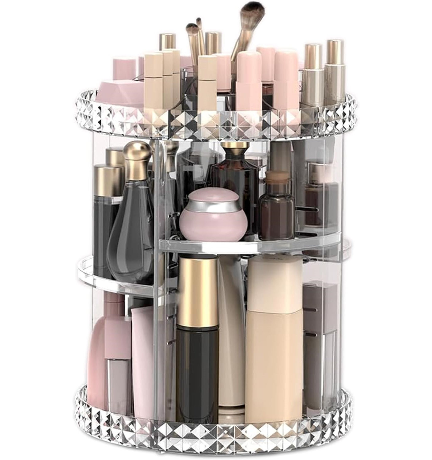 Rebrilliant Makeup Organizer 360° Rotating Skincare Organizers Large ...