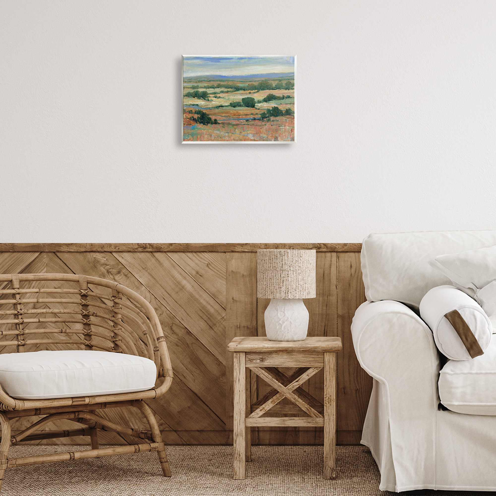 Charlton Home Traditional Farmland Landscape Wall Plaque Art by Tim ...