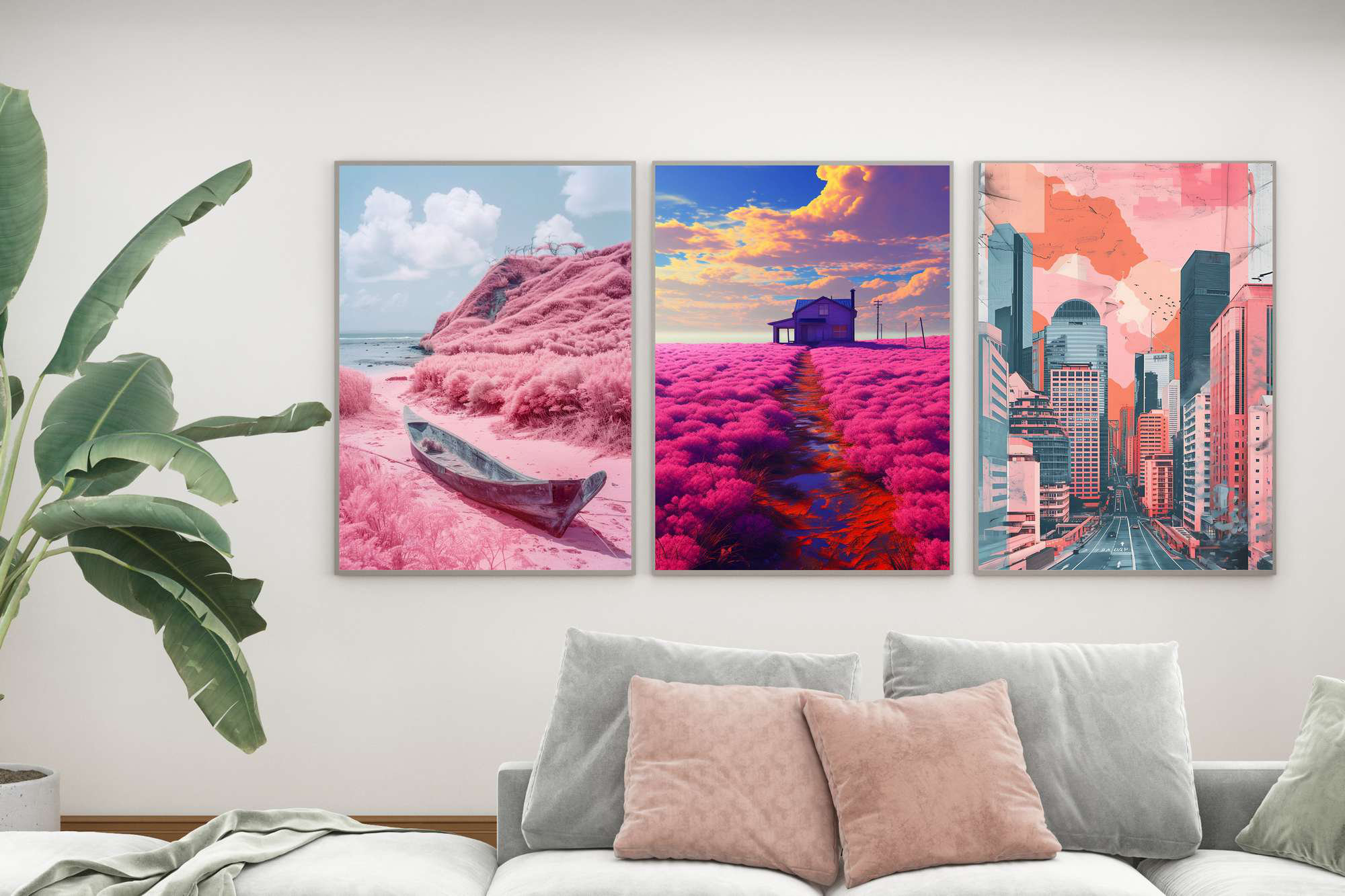Ivy Bronx Decorative Framed MDF Painting (3 Pieces) | Wayfair