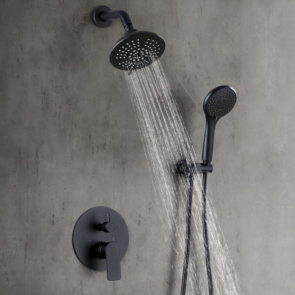 Modern Space Wall Mounted All-In-One Shower System with Rough-In Valve ...