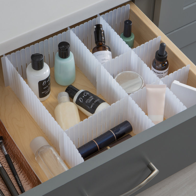 Simplify 3.15" H x 0.5" W x 23.62" D Bathroom Drawer Organizer | Wayfair