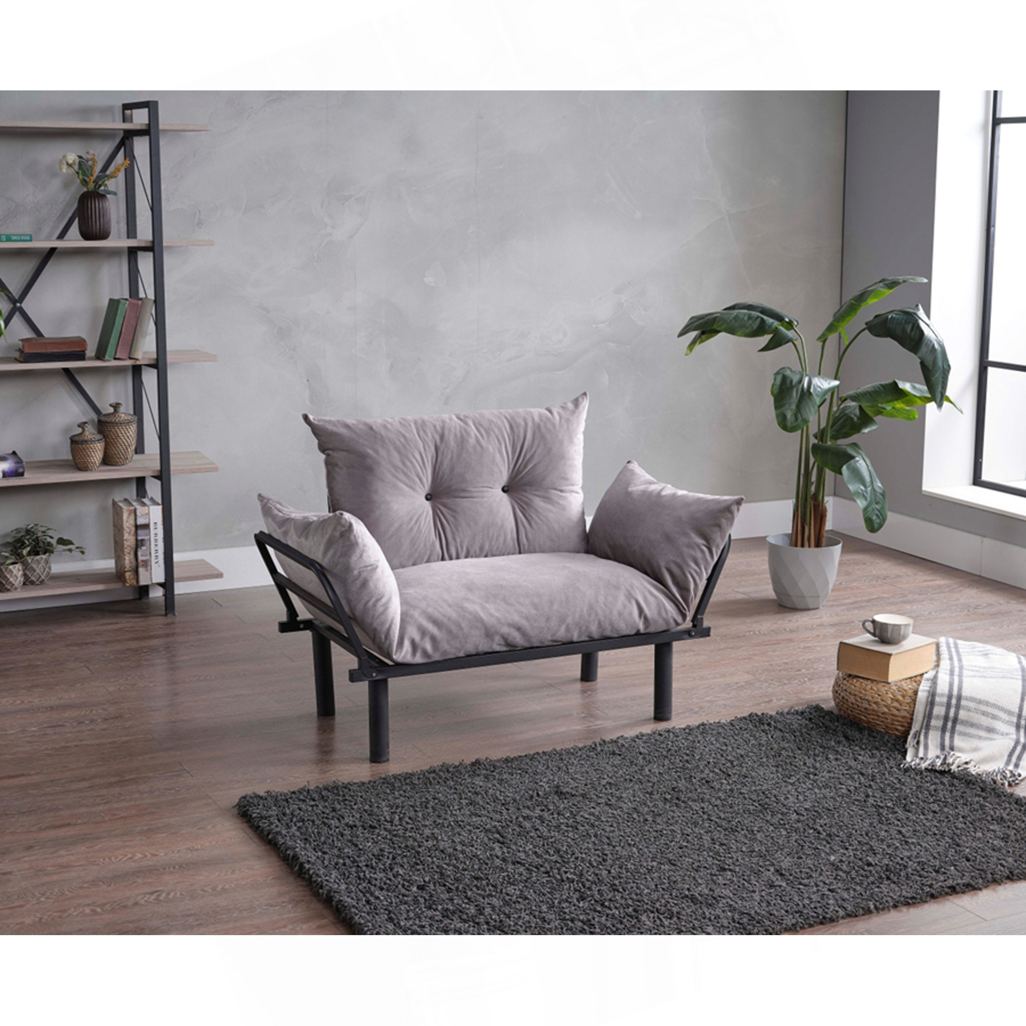 Ebern Designs Sona Futon Love Seat | Wayfair
