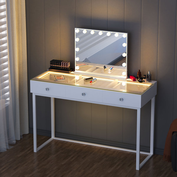 Ivy Bronx Cyrita Dressing Table with Mirror & Reviews | Wayfair.co.uk