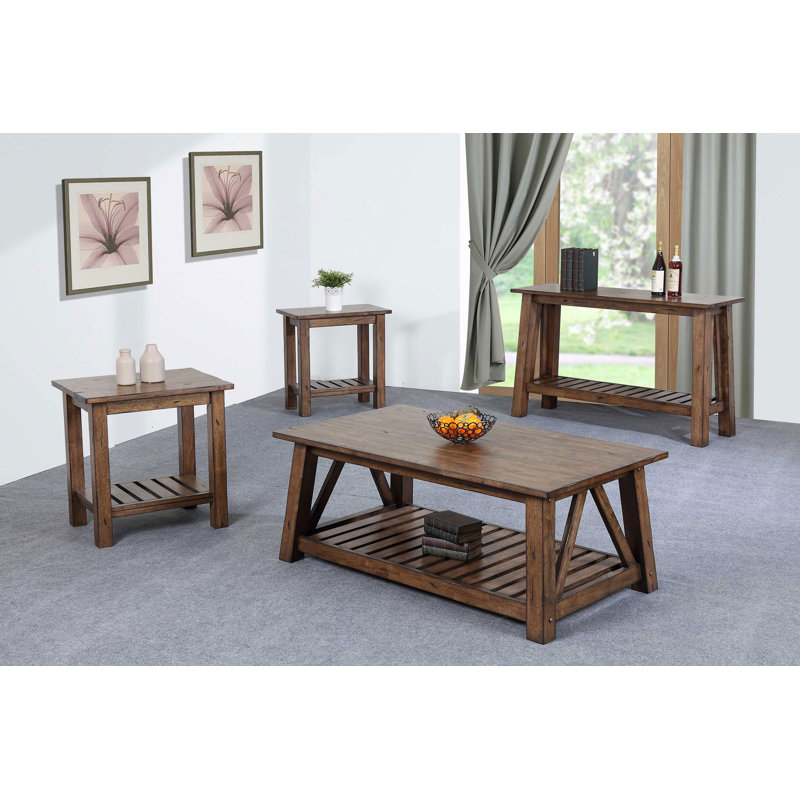 Sand & Stable™ Esporta Solid Wood Pedestal End Table & Reviews | Wayfair