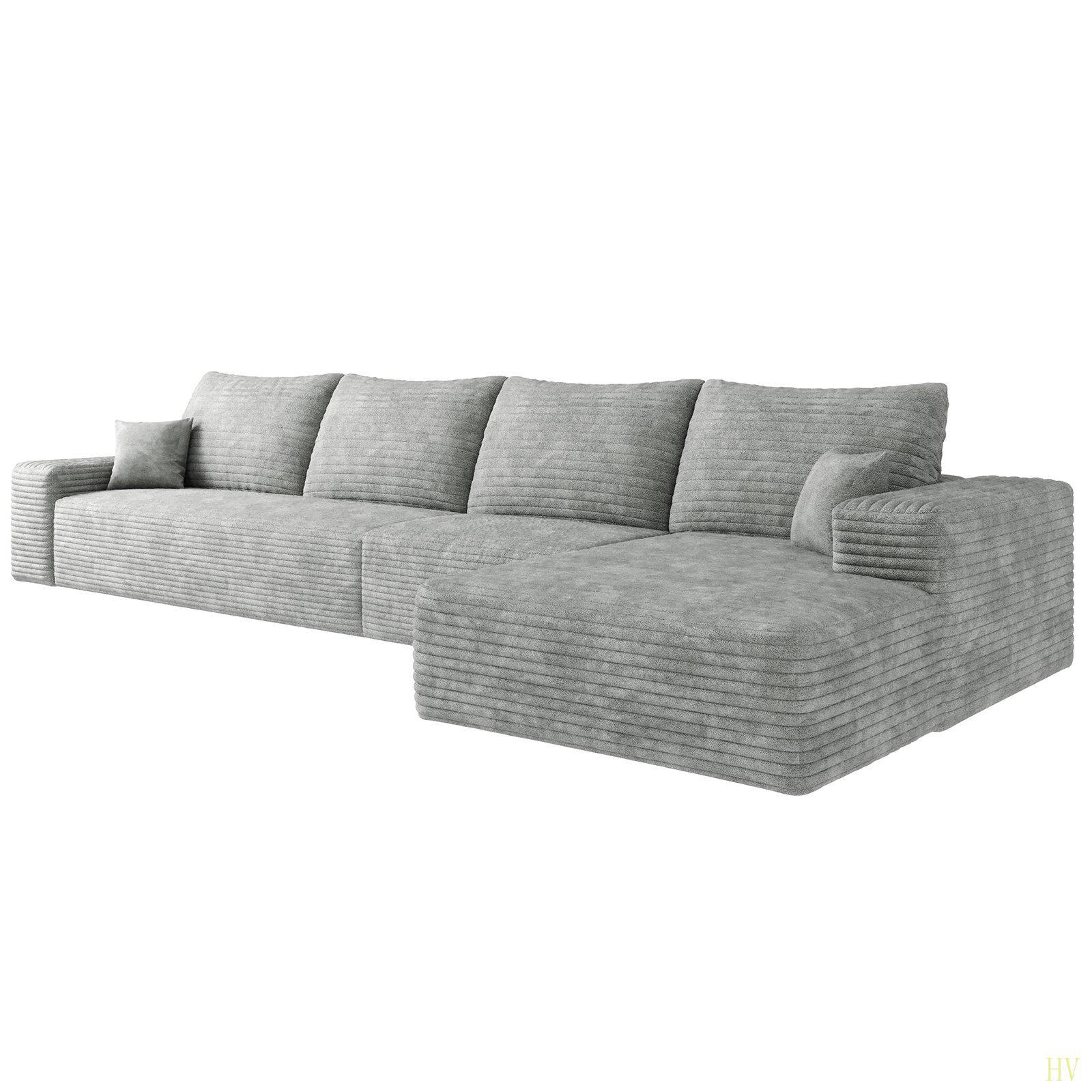 Latitude Run® 135" Cloud Sectional Couch With L-Shape Chaise,Modern ...